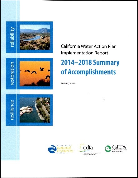 The California Water Action Plan Implementation Report released in 2019 ...
